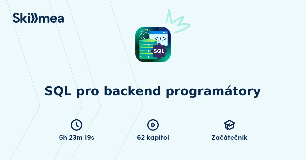 Online kurz SQL pro backend programátory | Skillmea